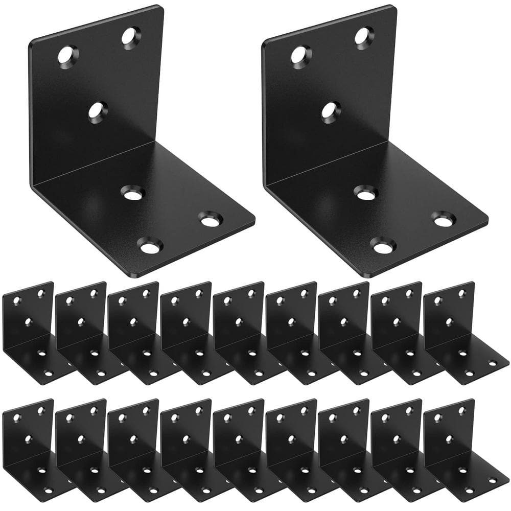 Angel Sar 20-pieces Metal Corner Brace, Heavy Duty L Shape Brackets for ...