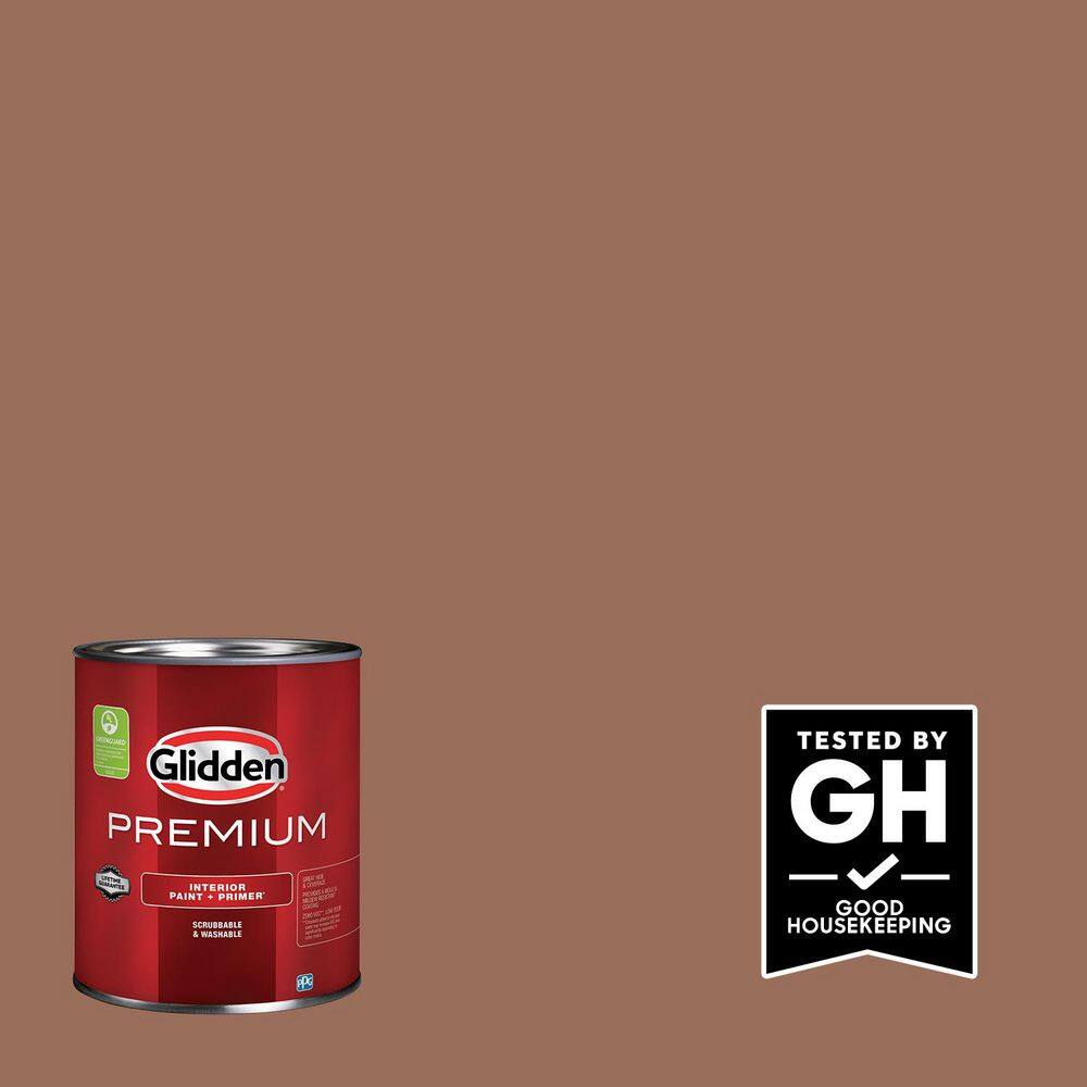 Glidden Premium 1 qt. Prairie Fire PPG1071-6 Semi-Gloss Interior Latex ...