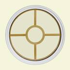 FrontLine 24 in. x 24 in. Round White 4-9/16 in. Jamb 2-1/4 in ...