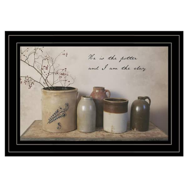 HomeRoots Charlie He is the Potter 1-Piece Framed Wall Art 11 in. x 15 ...