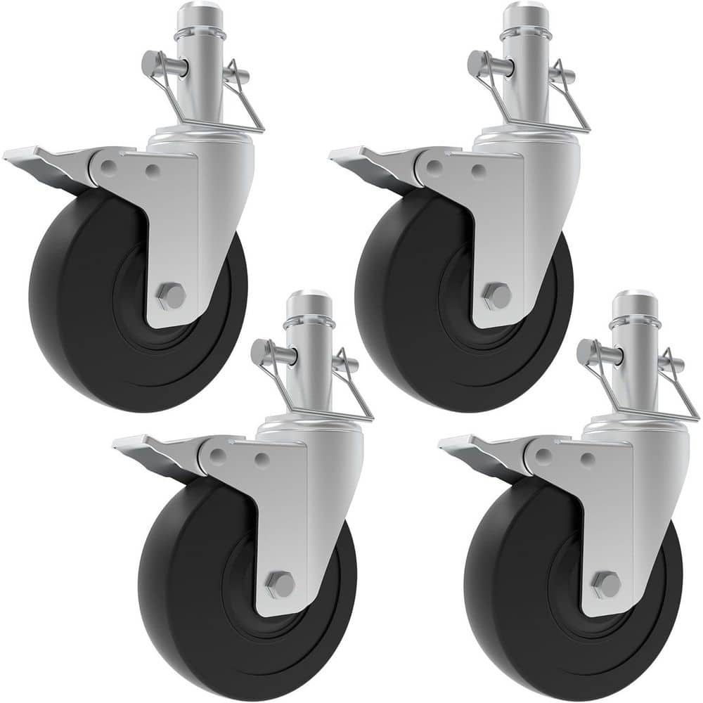 KIWDZFU Scaffolding Wheels Set of 4 5-Inch Heavy Duty Rubber Caster ...