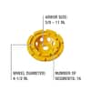 DEWALT 4-1/2 in. Double Row Diamond Cup Wheel DW4774 - The Home Depot