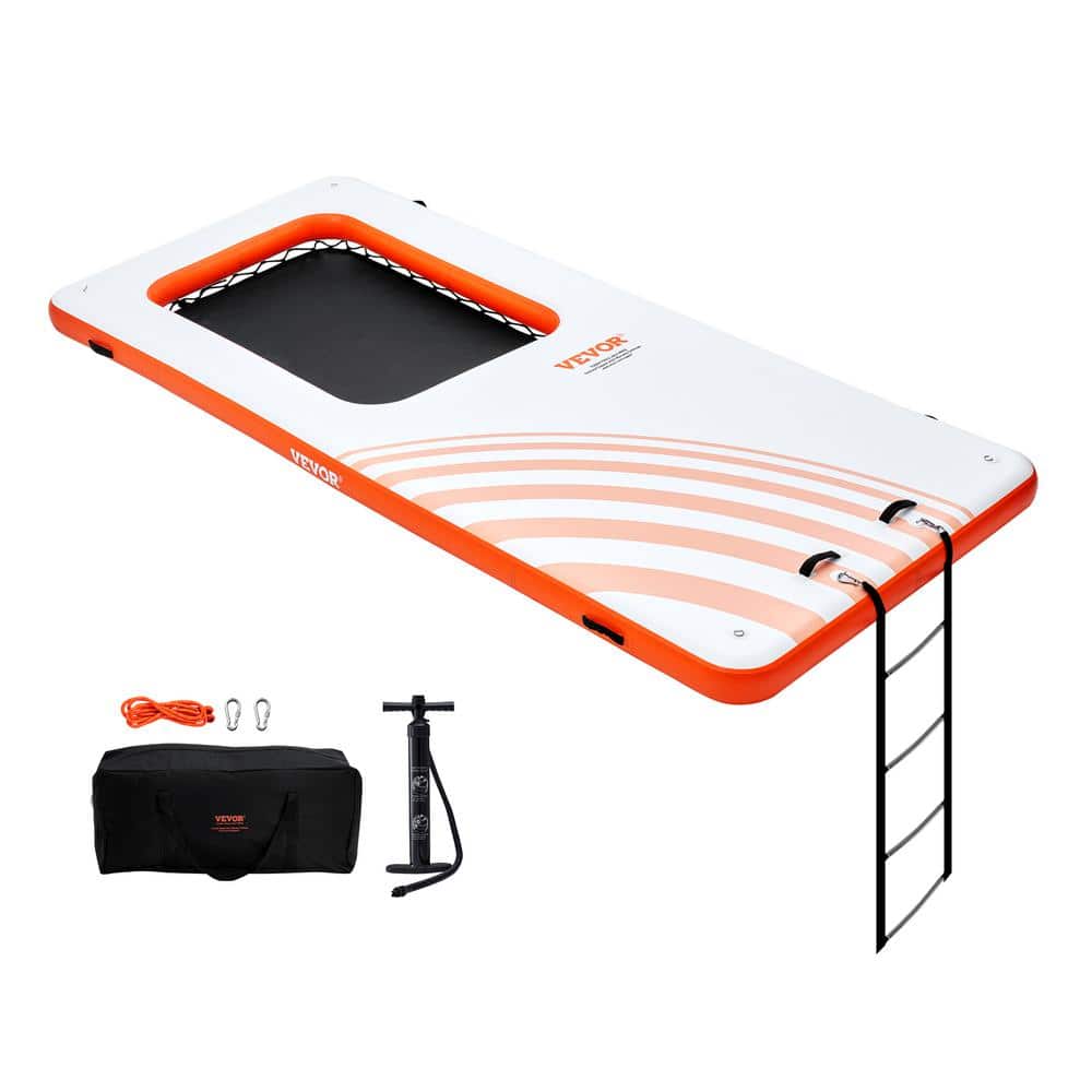 SKYSHALO Inflatable Floating Dock 15x6.5ft. Inflatable Dock Platform ...
