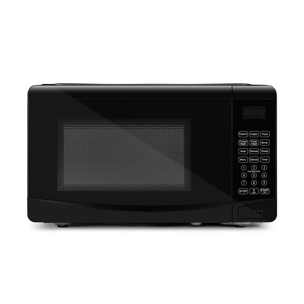 Continental Electric [0.7 Cubic Feet Countertop Microwave in Black ...