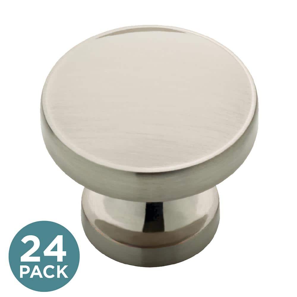 Liberty 24-Pack Phoebe 1-5/16 in. (34 mm) Modern Satin Nickel Round ...