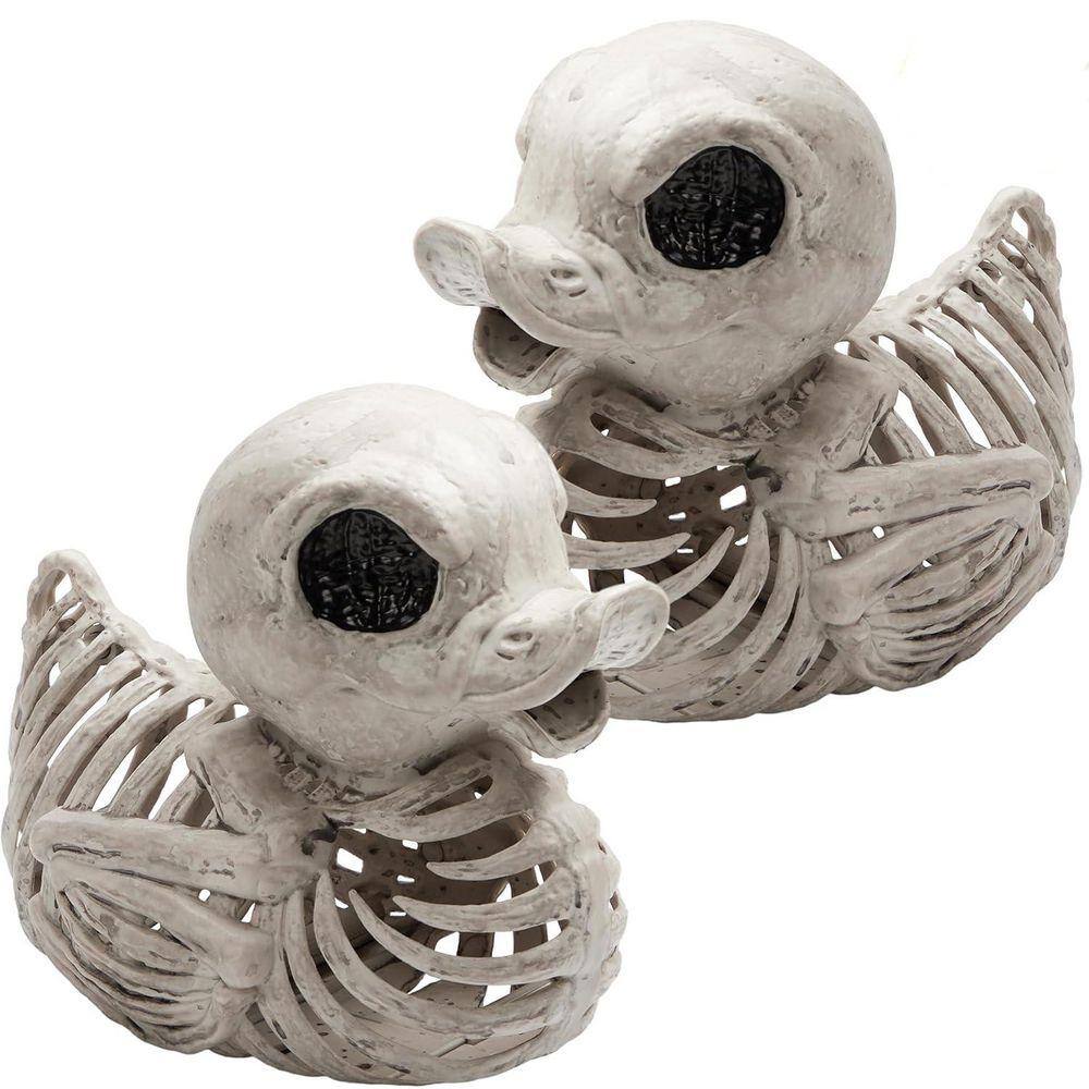Duck Skeleton Plastic Bones Garden Statues Halloween Decorations ...
