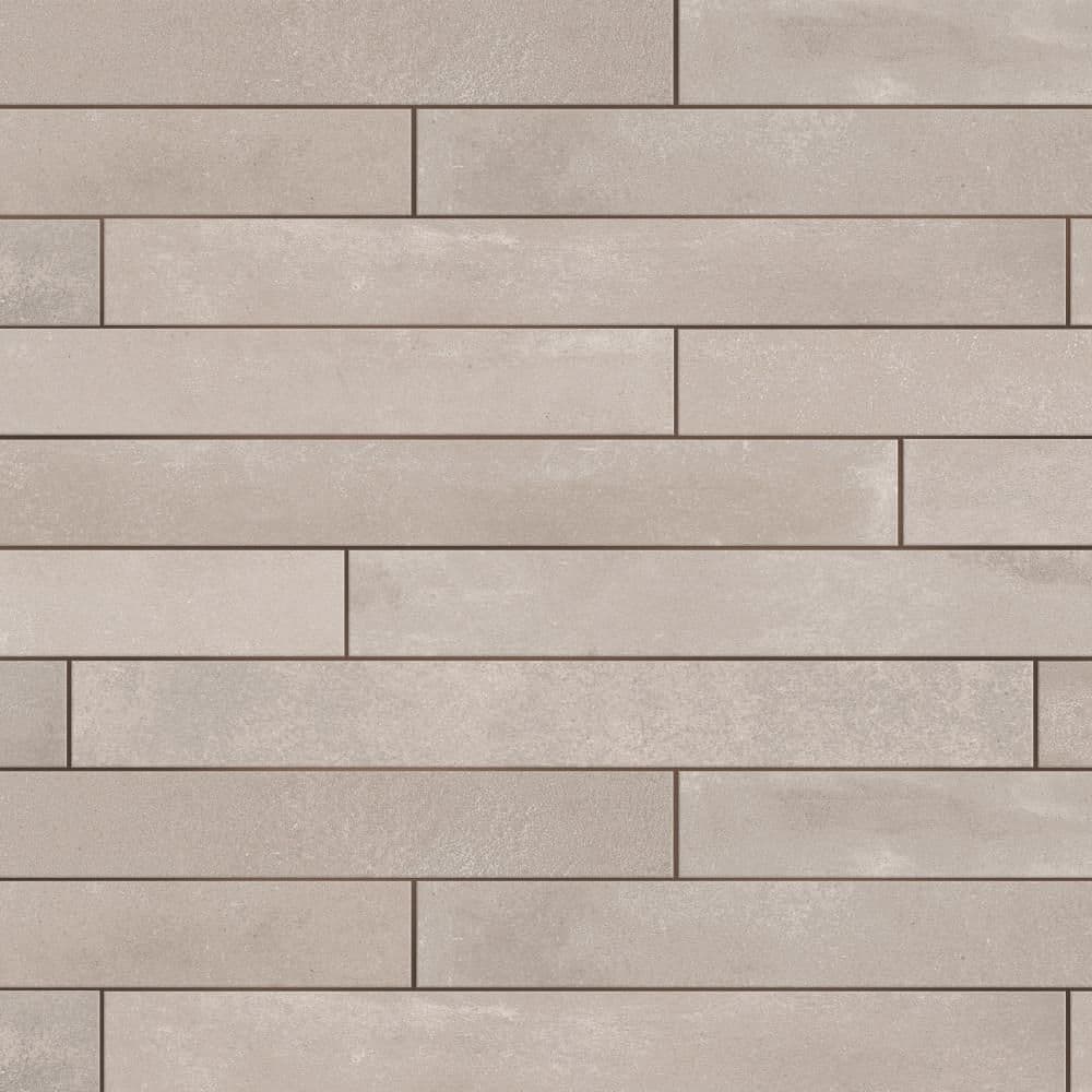 Merola Tile Tucson Greige 2 in. x 18 in. Porcelain Floor and Wall Tile ...