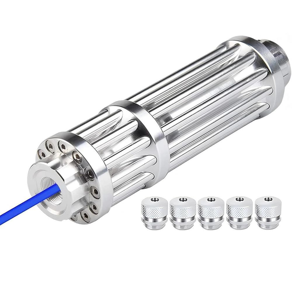 Lukyamzn High Power Blue Flashlight Long Range Powerful Light ...