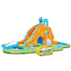 SUNNY & FUN SpongeBob Slide 'N Spray Inflatable Water Slide with ...