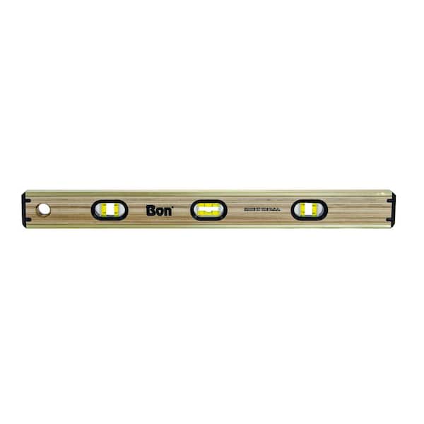 Bon Tool 24 in. Laminate Brass Bound Level 21-390 - The Home Depot