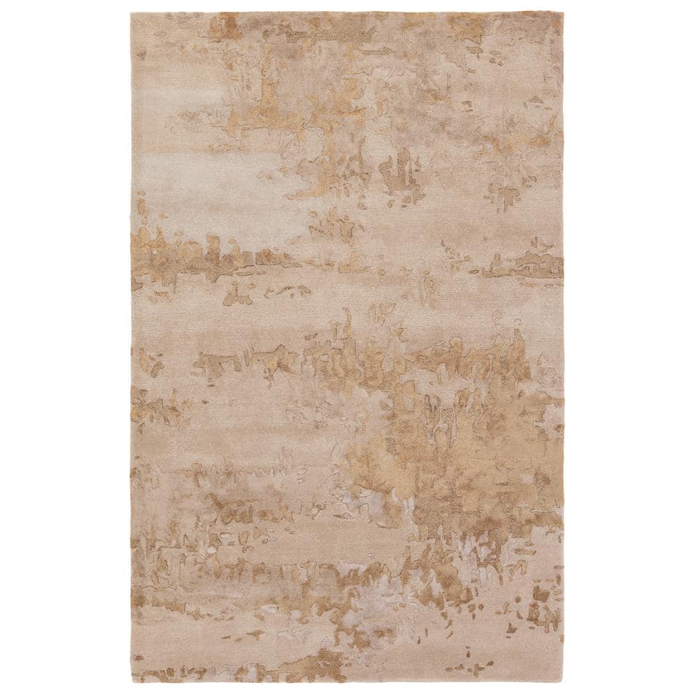 Jaipur Living Astris 10 ft. x 14 ft. Taupe/Bronze Abstract Handmade ...