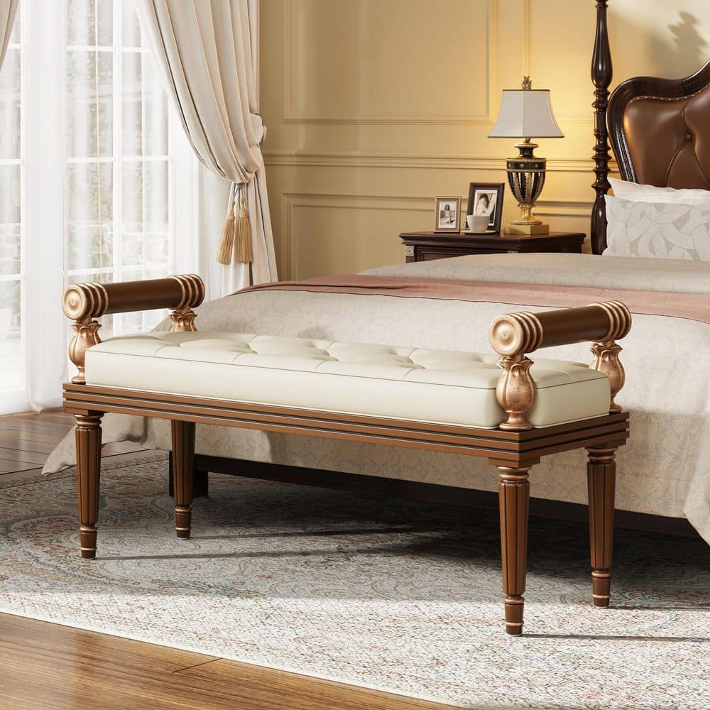 CHRISTOPHER KNIGHT HOME Farnell French Vintage Beige 50 in. W Button ...
