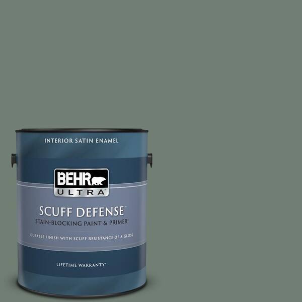 BEHR ULTRA 1 gal. #N420-5 Boreal Extra Durable Satin Enamel Interior ...