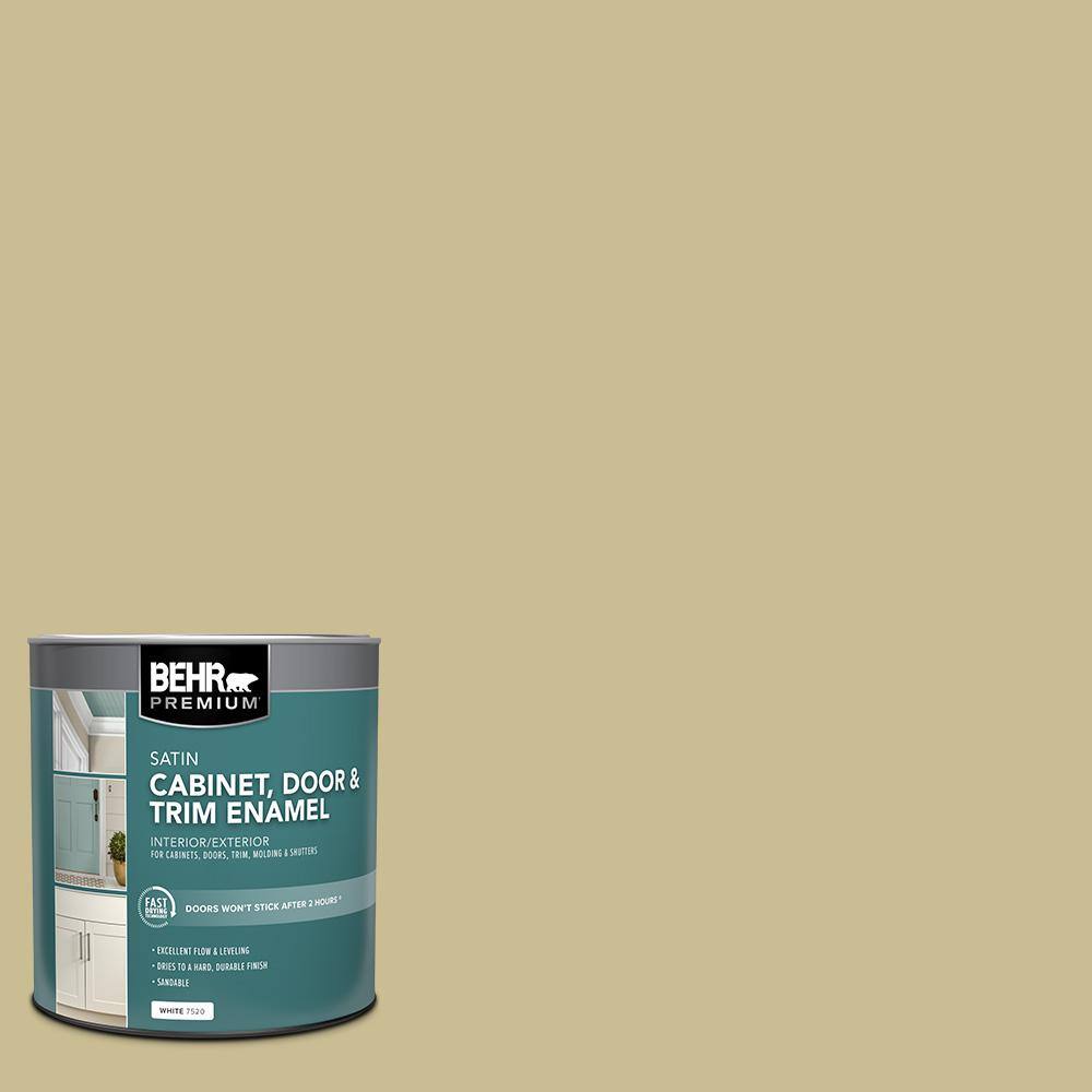 BEHR PREMIUM 1 qt. #M330-4 Morning Tea Satin Enamel Interior/Exterior ...