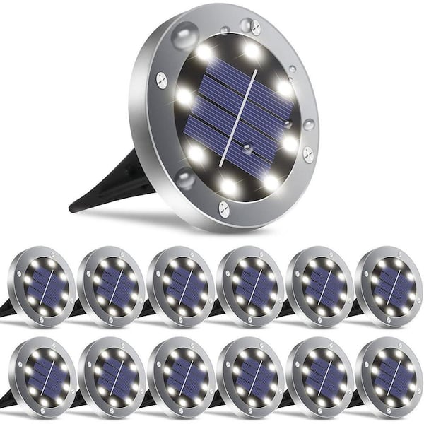 FAWEY TRED INC 12 Pack Solar Lights Outdoor Waterproof, Garden Ground ...