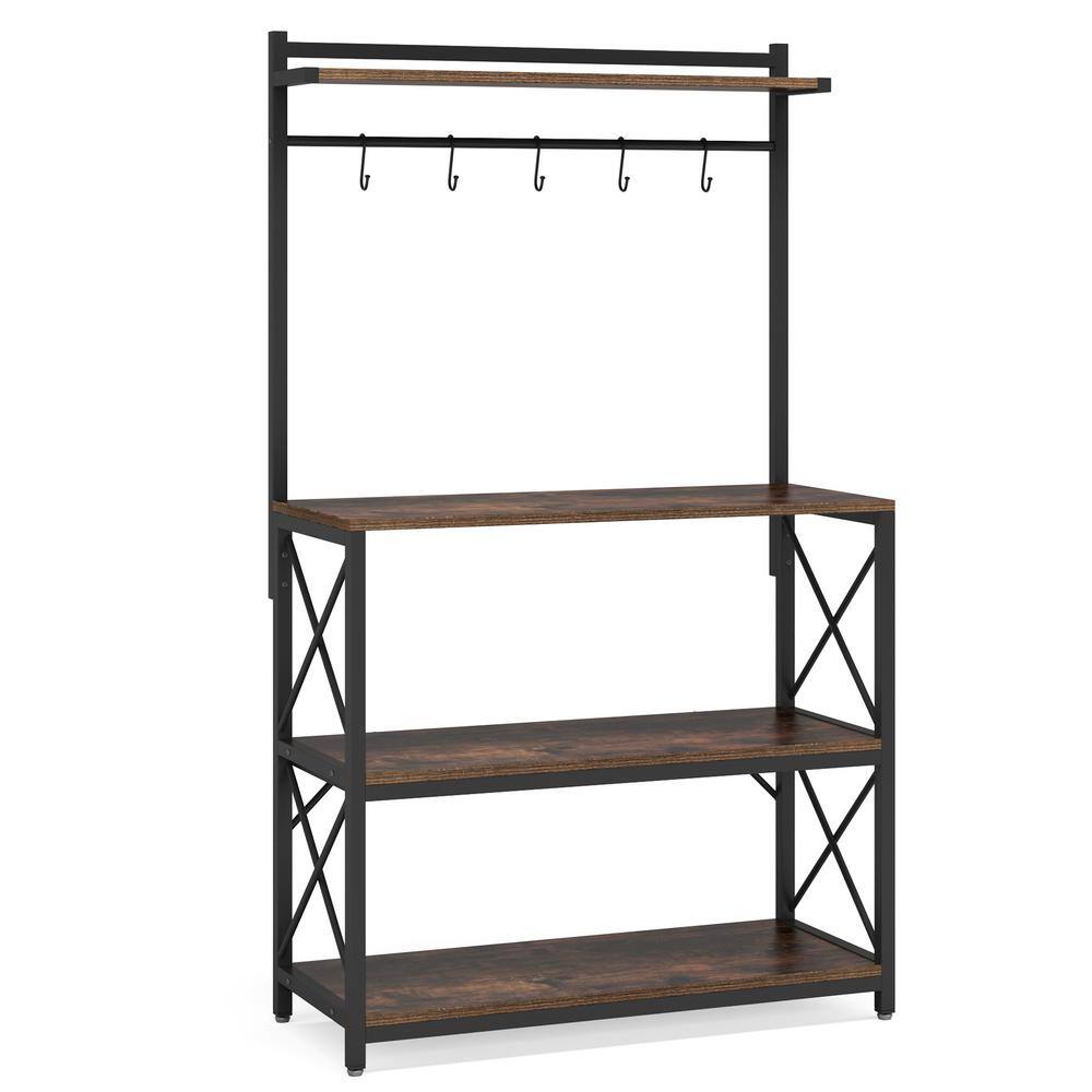 TRIBESIGNS WAY TO ORIGIN Bachel Modern Brown Kitchen Baker's Rack with ...