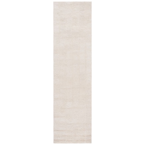 SAFAVIEH Harvest 2 ft. x 9 ft. Ivory Isometric Tile Runner Rug HVT108A ...