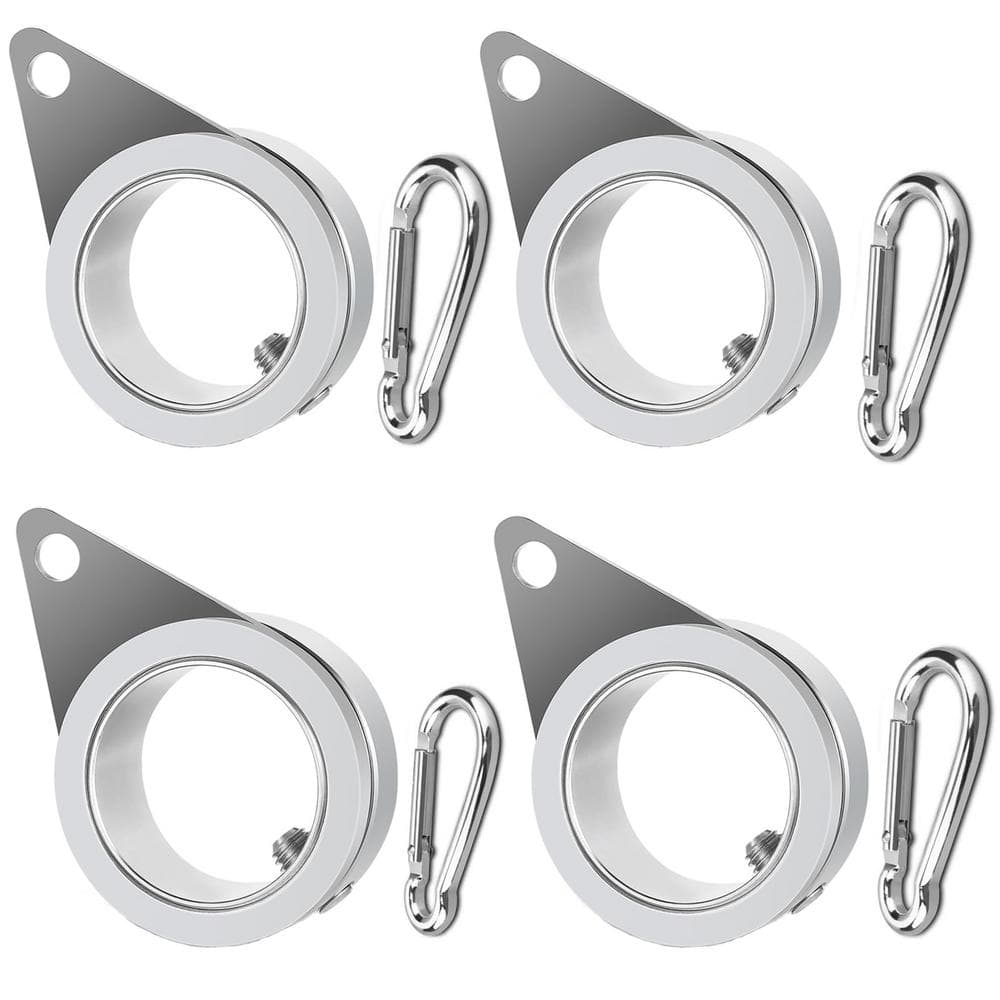 Angel Sar 1 in. Matte Silver Aluminum Alloy Flagpole Rings 360 ...