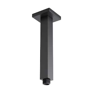 KIBI 8 in. Ceiling Mounted Stainless Steel Shower Arm in Matte Black (1 ...