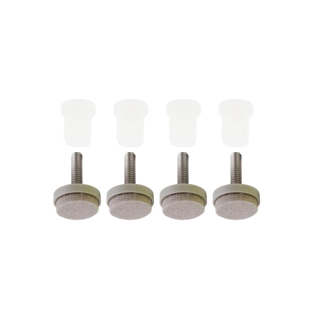 Everbilt 1 in. Beige Threaded Furniture Felt Glide (4-Pack) 804544 ...