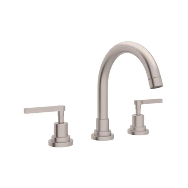 ROHL Lombardia Bath 8 in. Widespread 2-Handle Bathroom Faucet In Satin ...