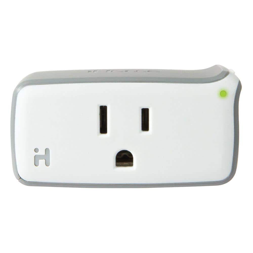 iHome 1800-Watt 120-Volt AC 60Hz 15 Amp Load Smart Plug, White ...