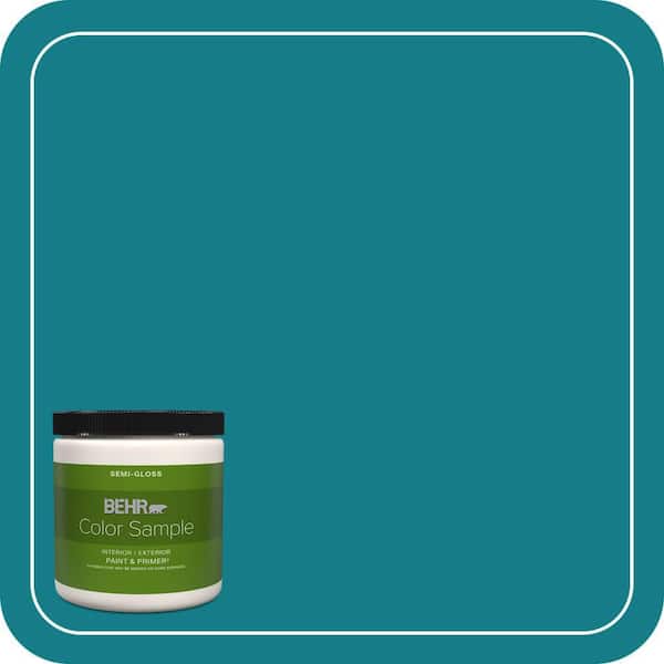 BEHR PREMIUM PLUS 8 oz. #PPU13-01 Caribe Semi-Gloss Interior/Exterior ...