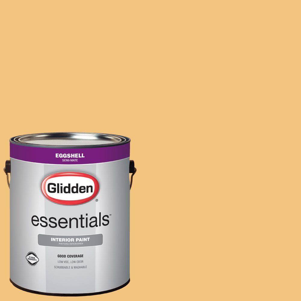 Glidden Essentials 1 gal. #HDGY07 Prairie Grass Gold Eggshell Interior ...