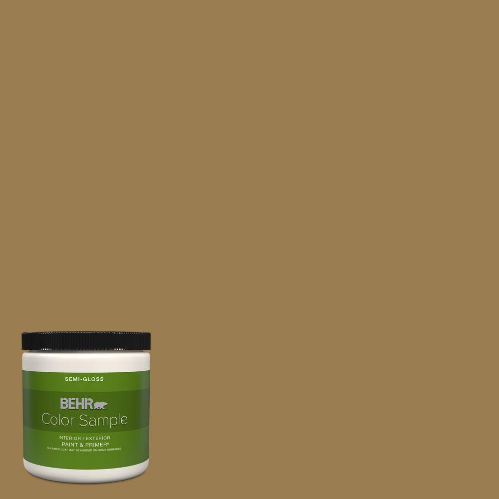 BEHR PREMIUM PLUS 8 oz. #320F-6 Wool Tweed Semi-Gloss Interior/Exterior ...