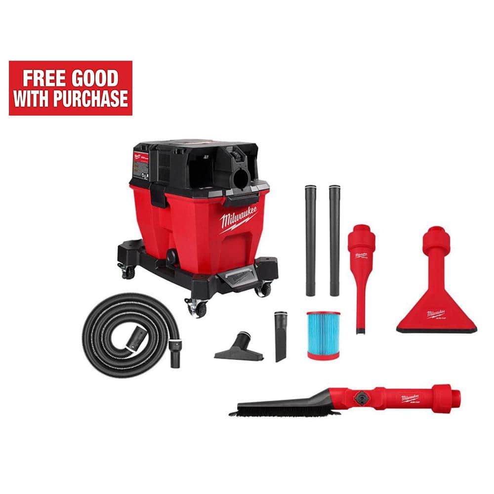 Milwaukee M18 FUEL 9 Gal. Cordless Dual-Battery Wet/Dry Shop Vacuum w ...