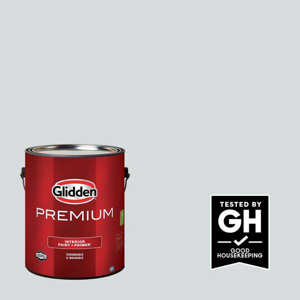 Glidden Premium 1 gal. Sea Frost PPG1037-1 Flat Interior Latex Paint ...