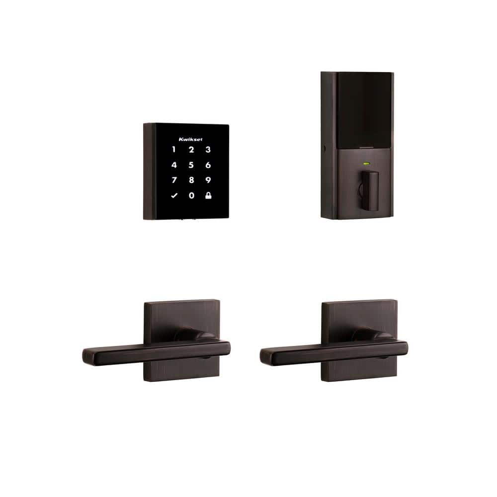 Kwikset Obsidian Venetian Bronze Keyless Keypad Electronic Touchscreen ...