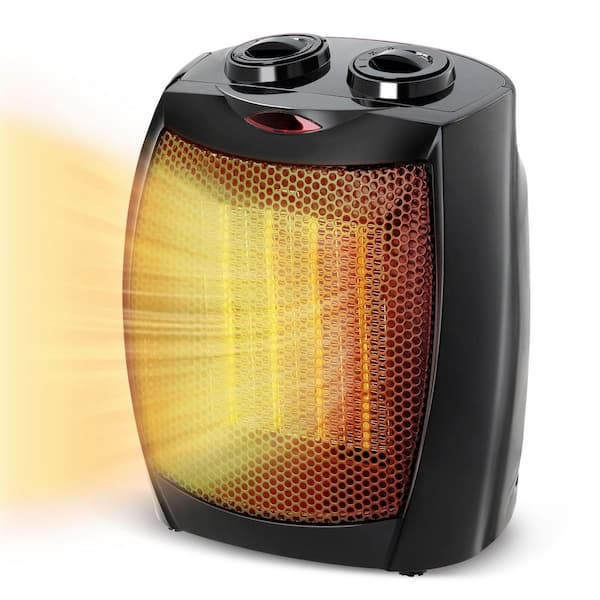 R.W.FLAME 1,500-Watt Compact Indoor Small Ceramic Electric Heater with ...