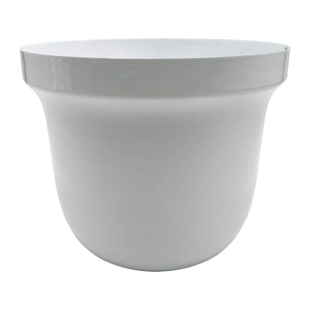 castellousa 9 in. Modern Decorative Iron Pot in White CB-AP26-VS-9-WHT ...