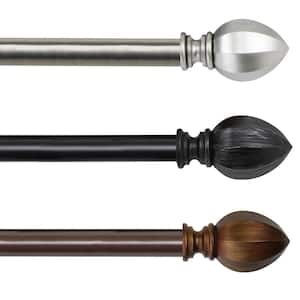 Rod Desyne 18 in. - 28 in. Satin Nickel Telescoping Single Curtain Rod ...