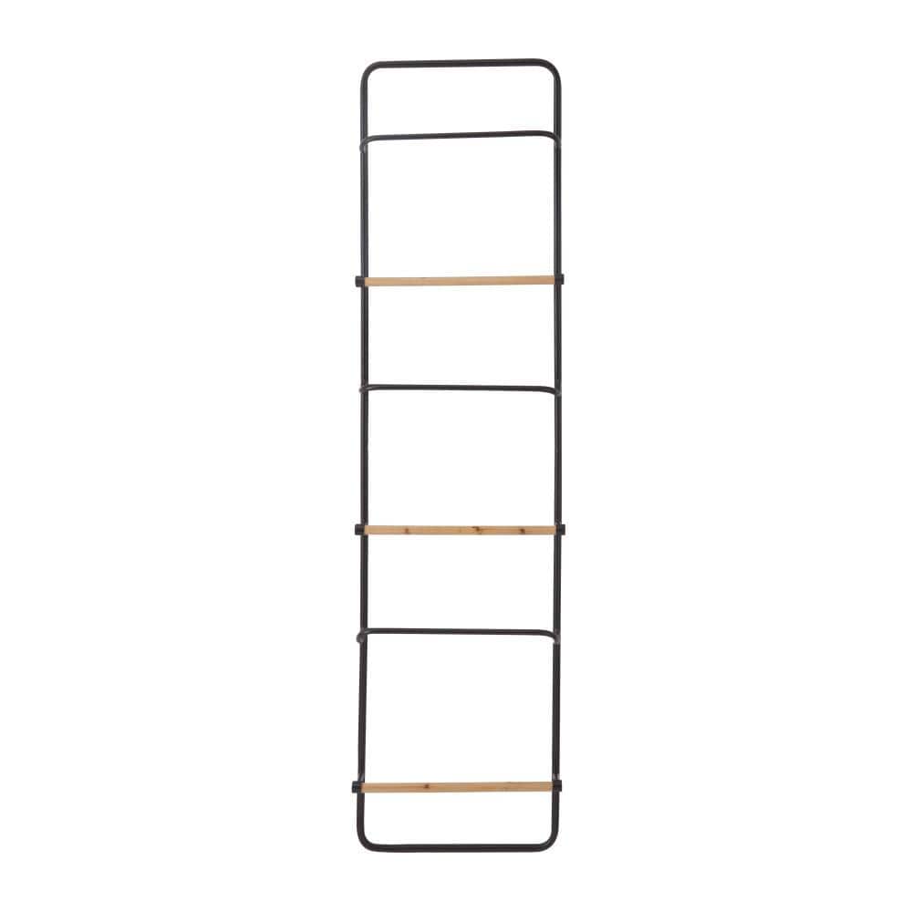 Litton Lane 70 in. Black Metal Wall Mounted 6 Rack Ladder 041480 - The ...