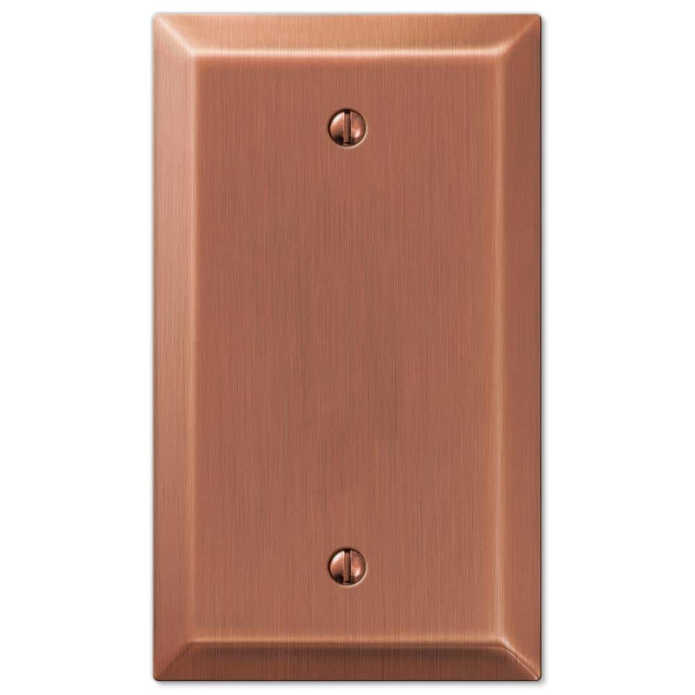 AMERELLE Metallic 1 Gang Blank Steel Wall Plate - Antique Copper 163BAC ...