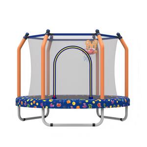 SUNRINX 55 in. Small Toddler Trampoline with Basketball Hoop for Kids ...