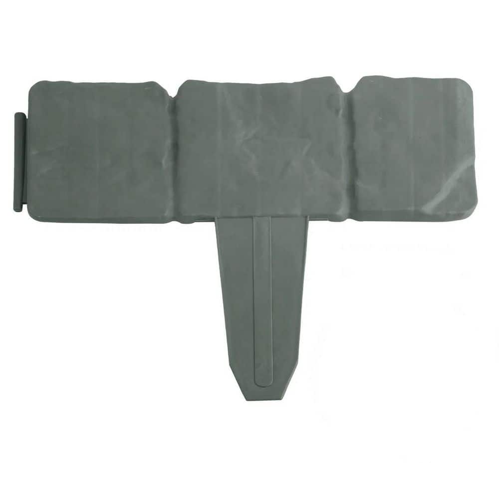 Cubilan 9.84 in. 20-Pieces Cobbled Stone Effect Plastic Garden Lawn ...