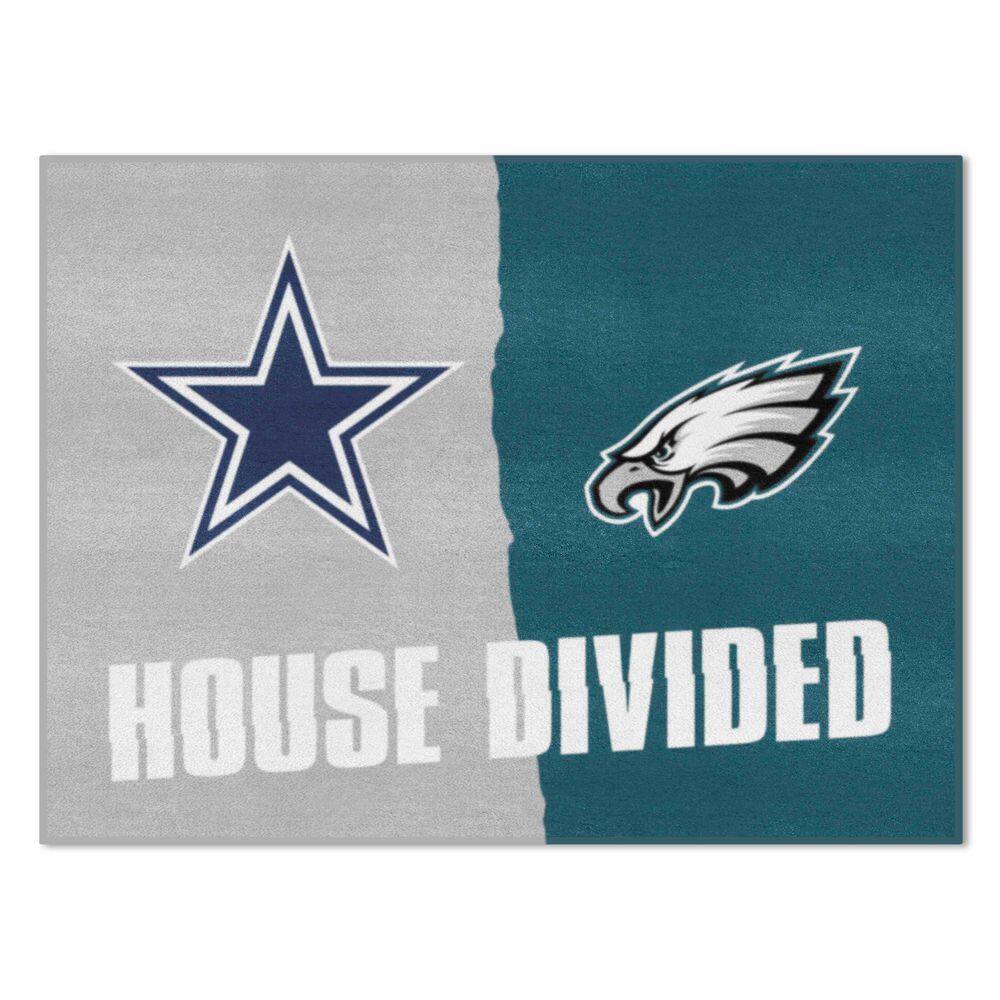 TrafficMaster NFL Cowboys:Eagles House Divided Multi 3 ft. x 4 ft ...