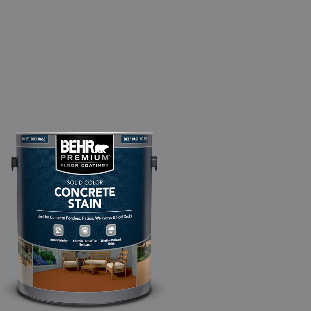 BEHR PREMIUM 1 gal. #PFC-64 Storm Solid Color Flat Interior/Exterior ...