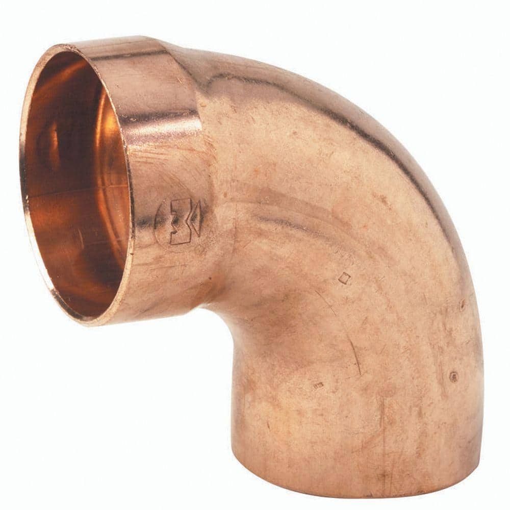 Everbilt 1-1/2 in. Copper DWV 90-degree Fitting x Cup Street Elbow Fitting W 07411EB - The Home ...