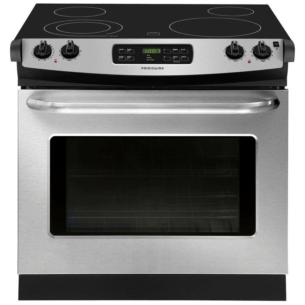Frigidaire 30 in. 4.6 cu. ft. Drop-In Electric Range with Self-Cleaning ...