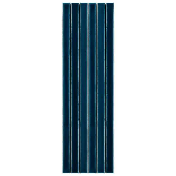 Ivy Hill Tile Vistaio Sapphire Blue 3 in. x 0.35 in. Glossy Ceramic ...