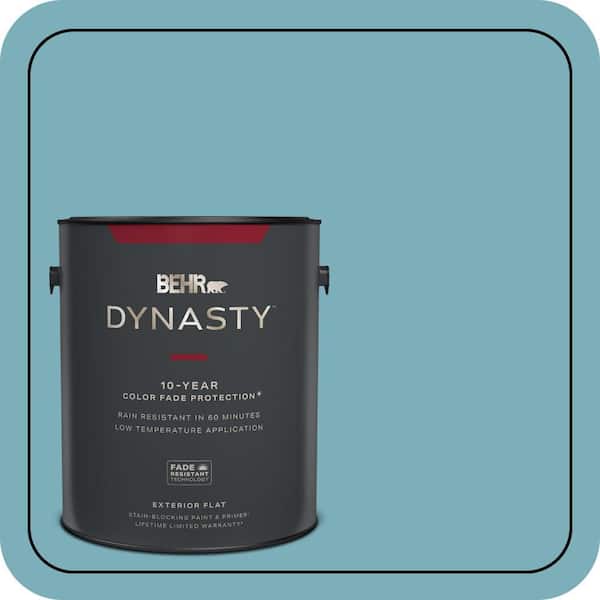 BEHR DYNASTY 1 gal. #520F-4 November Skies Flat Exterior Stain-Blocking ...