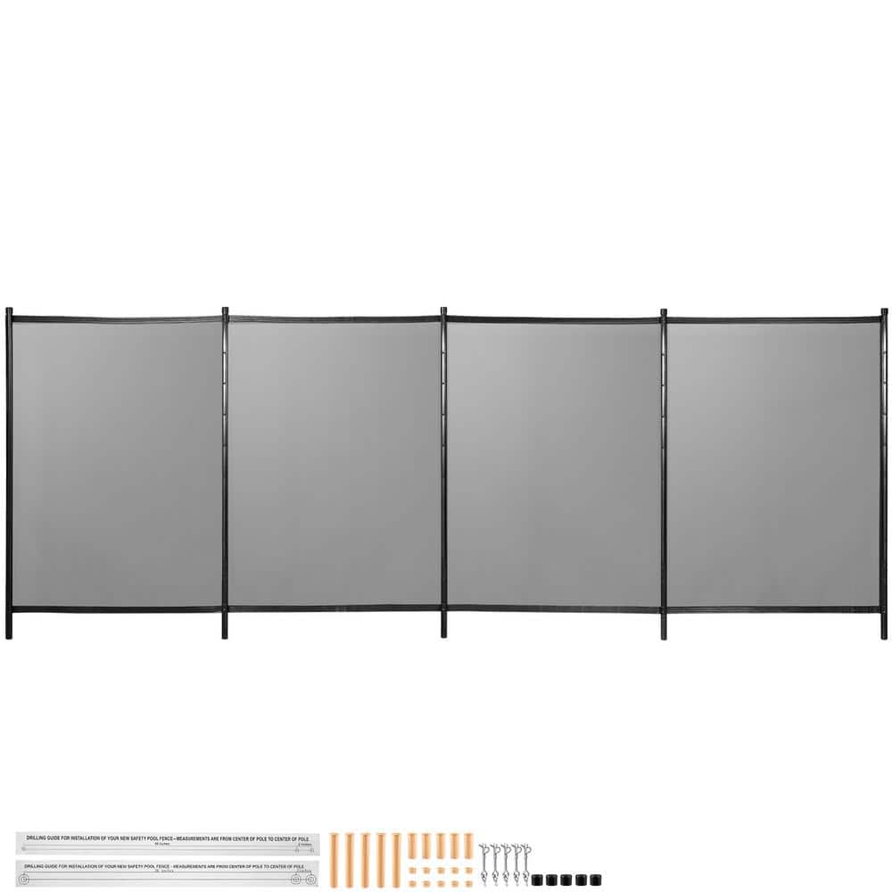 VEVOR Swimming Pool Fence 4 x 12 ft. Pool Safety Fence for In Ground ...