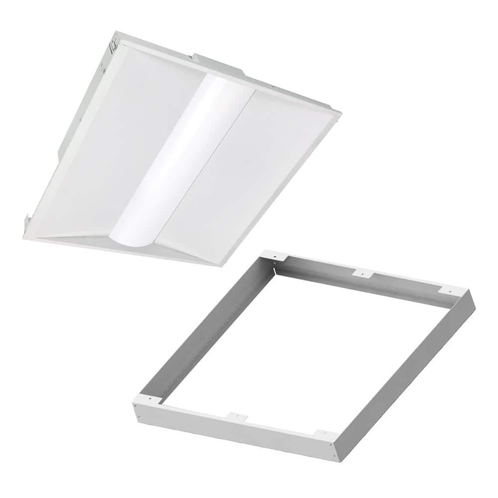 ETI LIGHTING 2 ft. x 2 ft. Center Basket Integrated LED Troffer Light ...