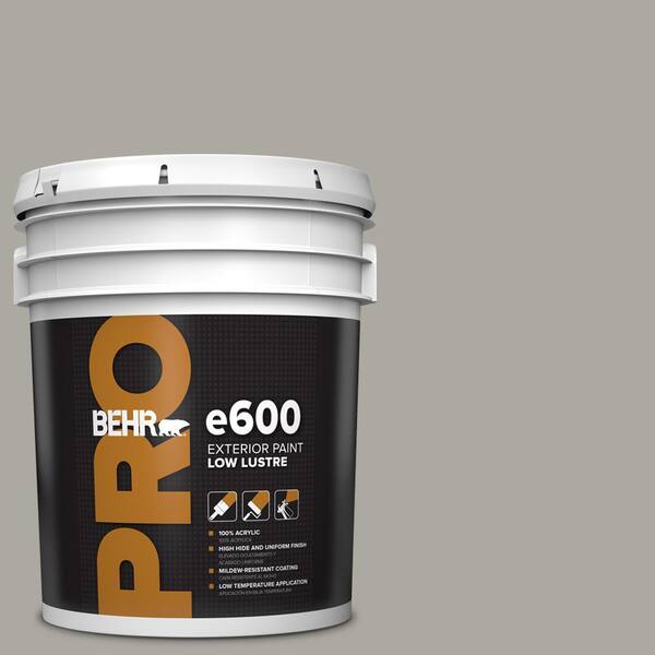 BEHR PRO 5 gal. #N360-3 Still Gray Low Luster Exterior Paint PR62005 ...