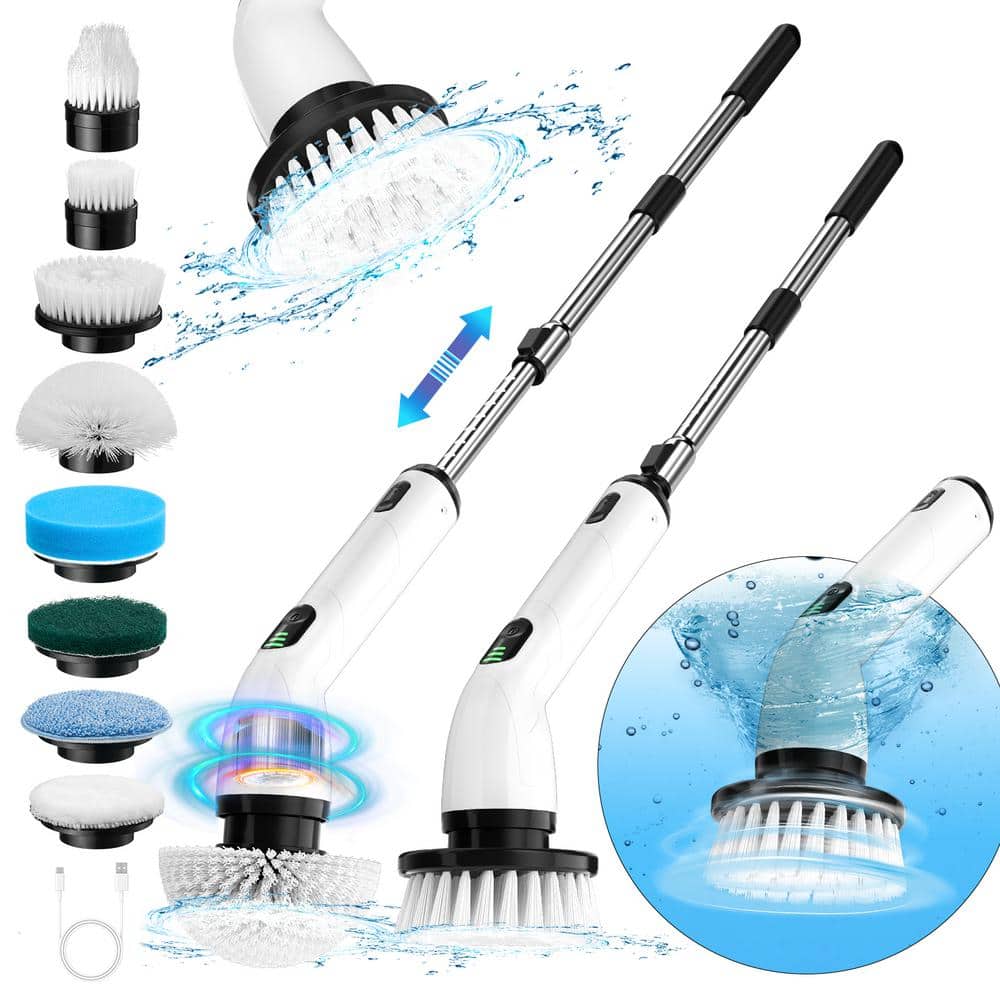 keimi Waterproof Rechargeable Power Scrubber, Cleaning Electric Spin ...
