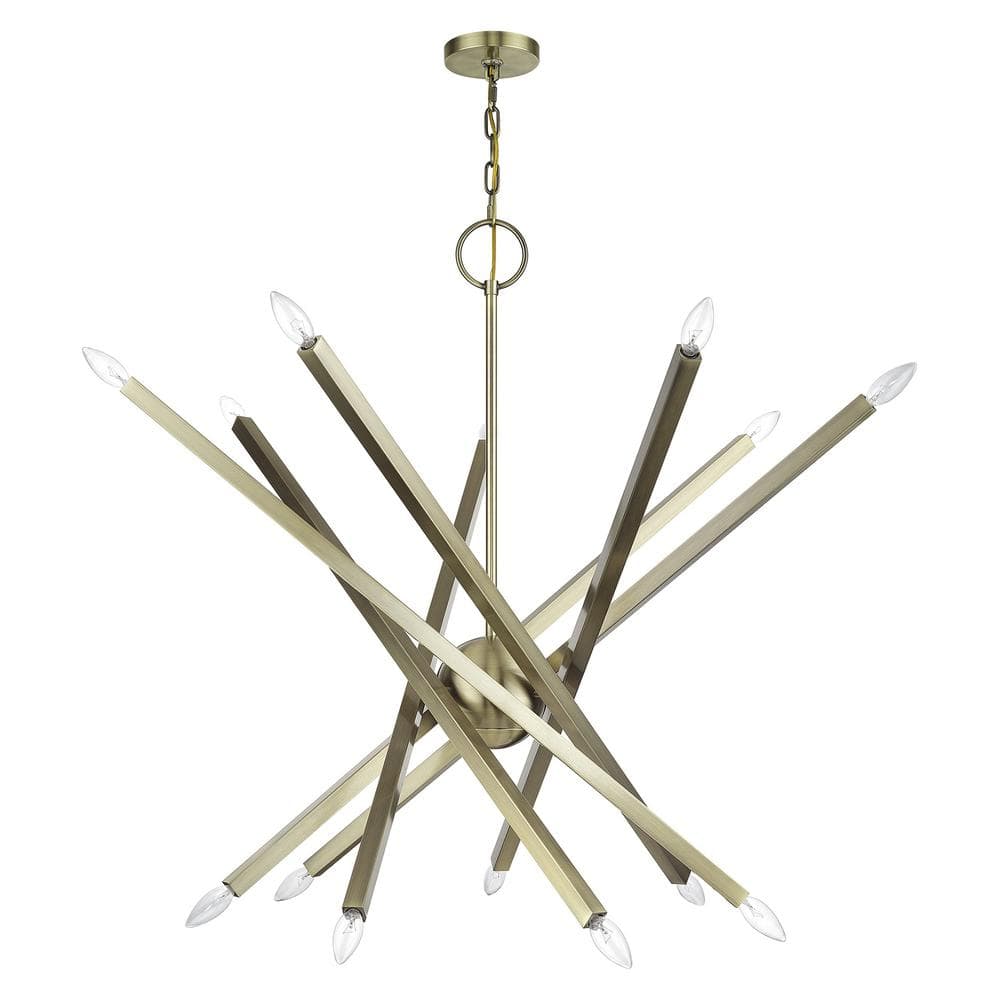 Livex Lighting Monaco 14-Light Antique Brass Chandelier 46847-01 - The ...